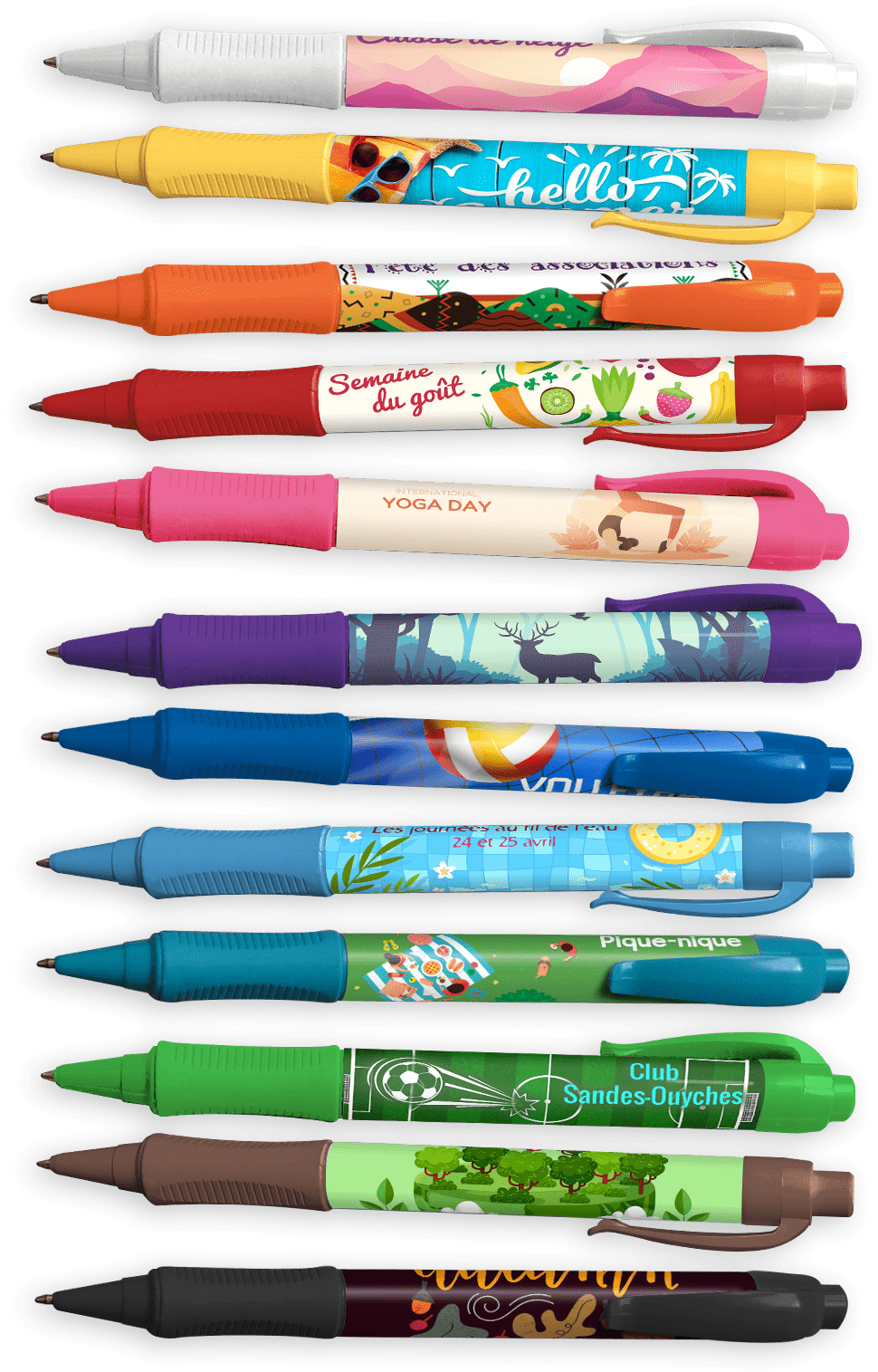 Stylo design imprimé avec le logo ou la photo de l'école ou de l ...
